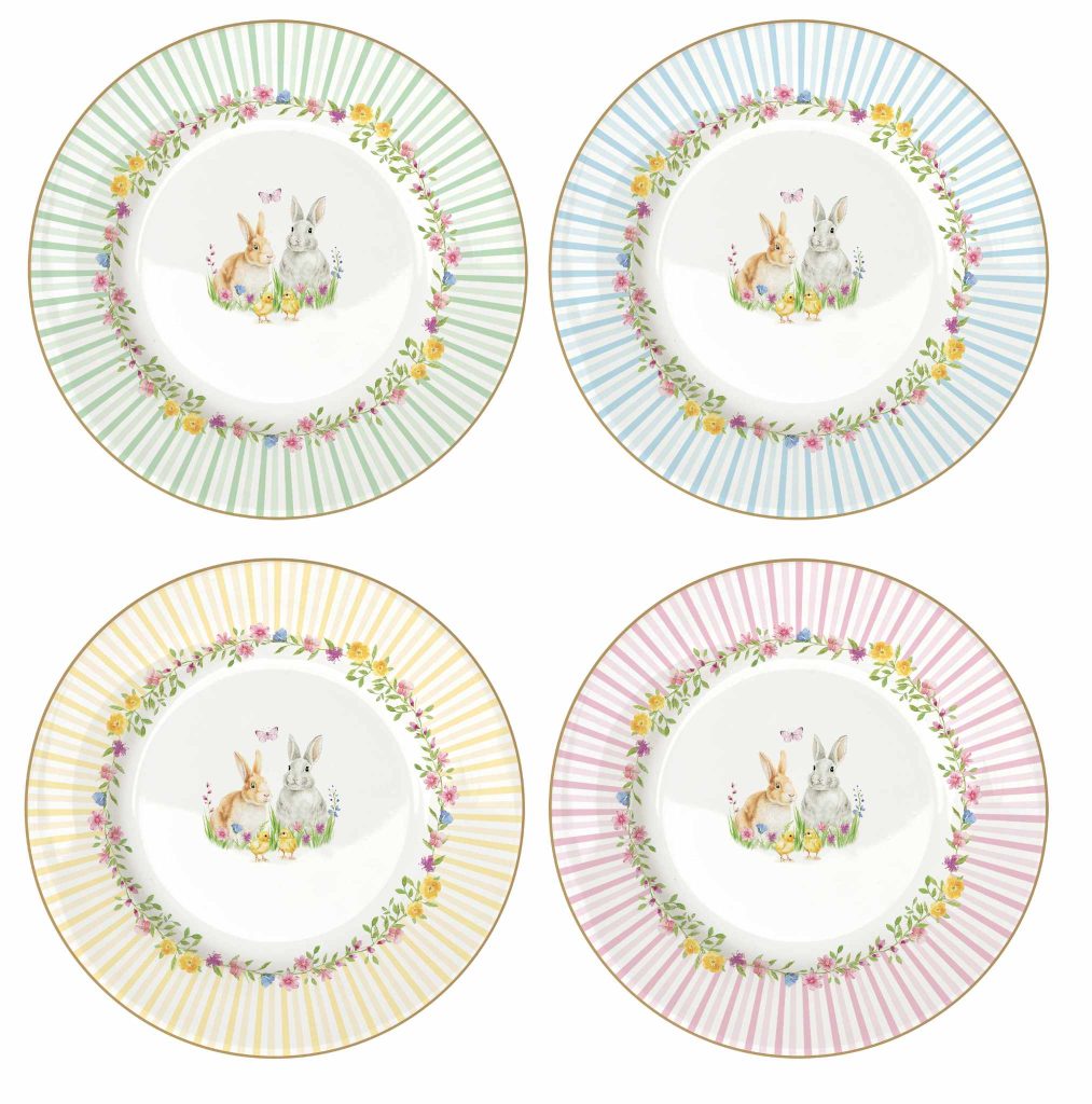 Happy Easter Set of 4 desert plates - JDS Furniture